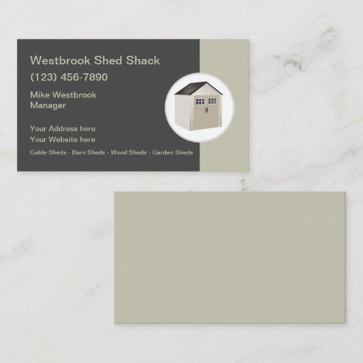 Storage Shed Dealer Business Cards | Zazzle