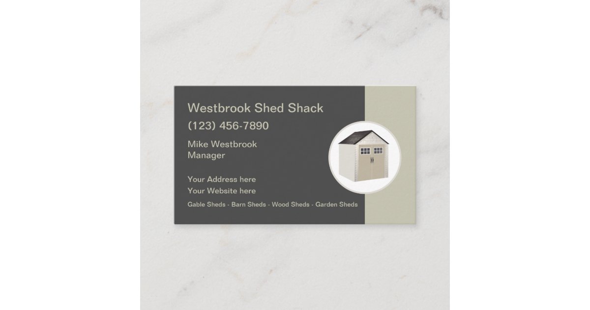 Storage Shed Dealer Business Cards | Zazzle