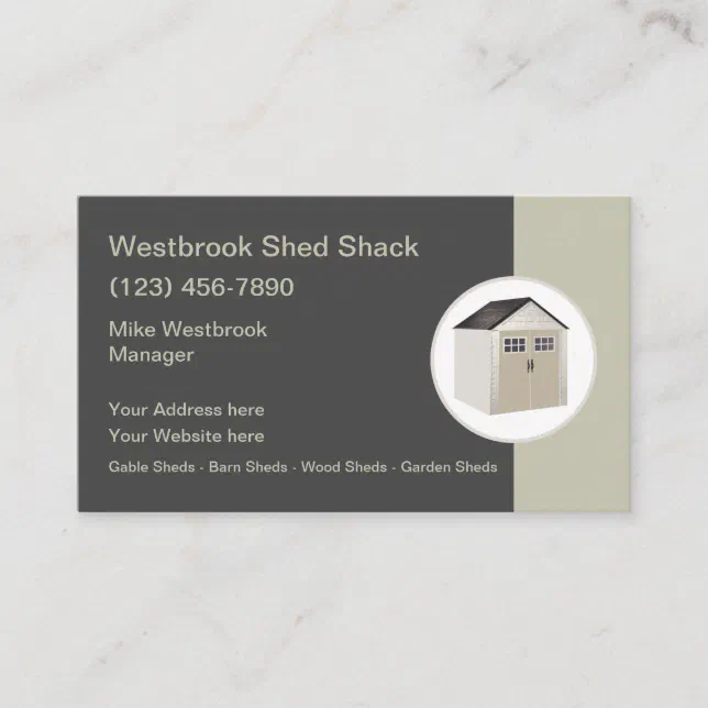 Storage Shed Dealer Business Cards | Zazzle