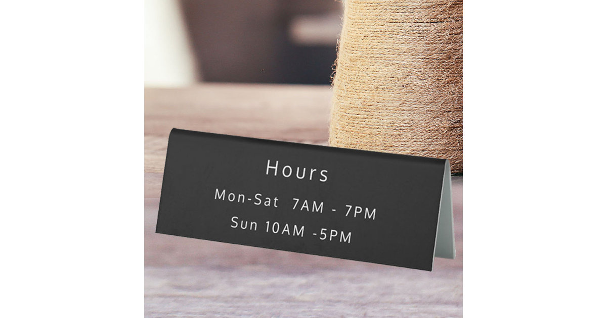 Store Hours Operations SIgn | Zazzle