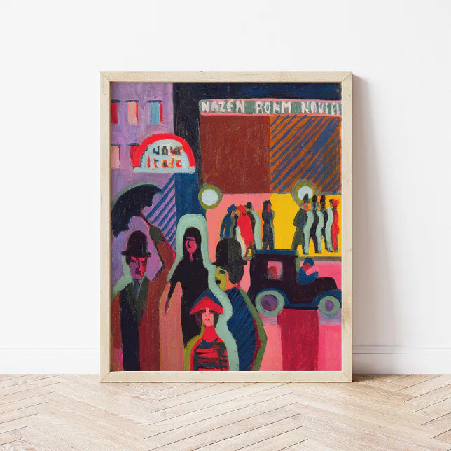 Store in the Rain | Ernst Ludwig Kirchner Poster | Zazzle