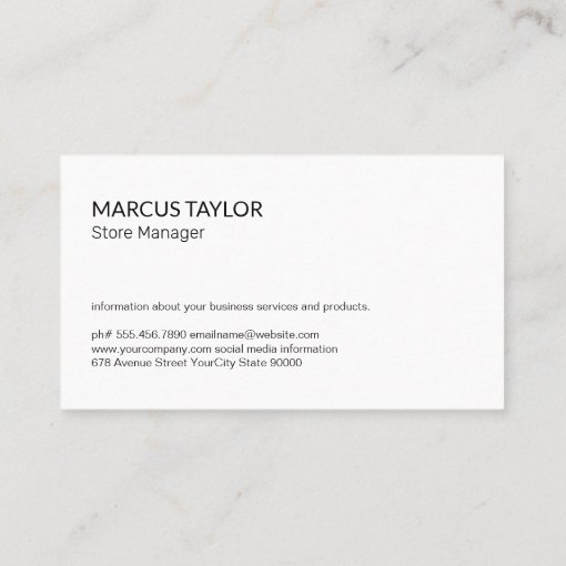 Store Manager | Food Delivery | Farmers Market Business Card | Zazzle