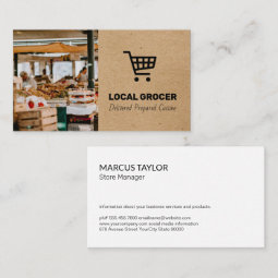 Store Manager | Food Delivery | Farmers Market Business Card | Zazzle