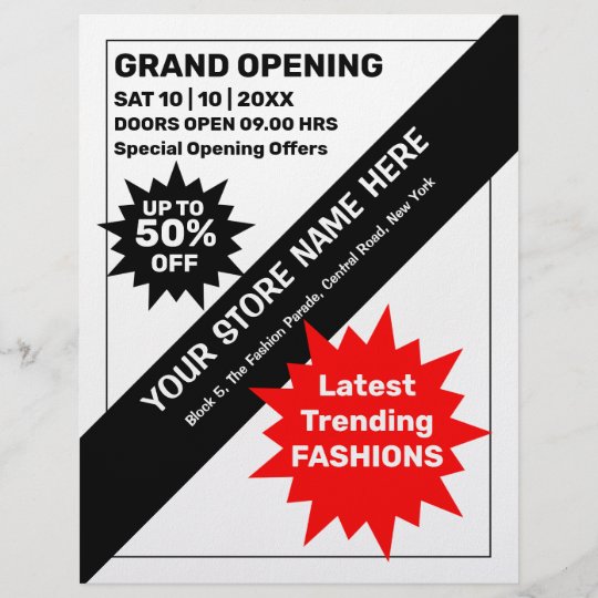Store Opening Marketing Invitation Flyer | Zazzle