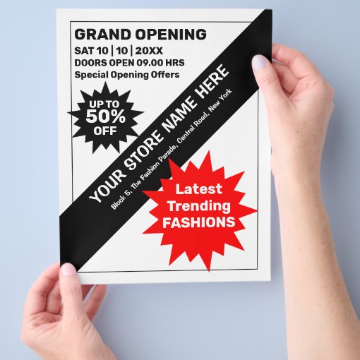 Store Opening Marketing Invitation Flyer | Zazzle