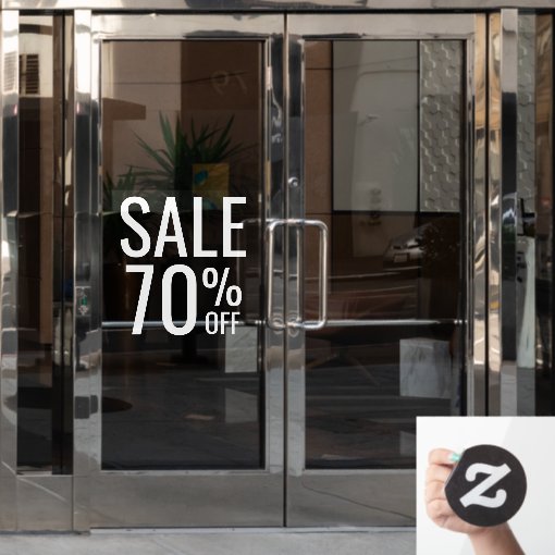 Store Sale | Business Modern Minimal White Window Cling | Zazzle