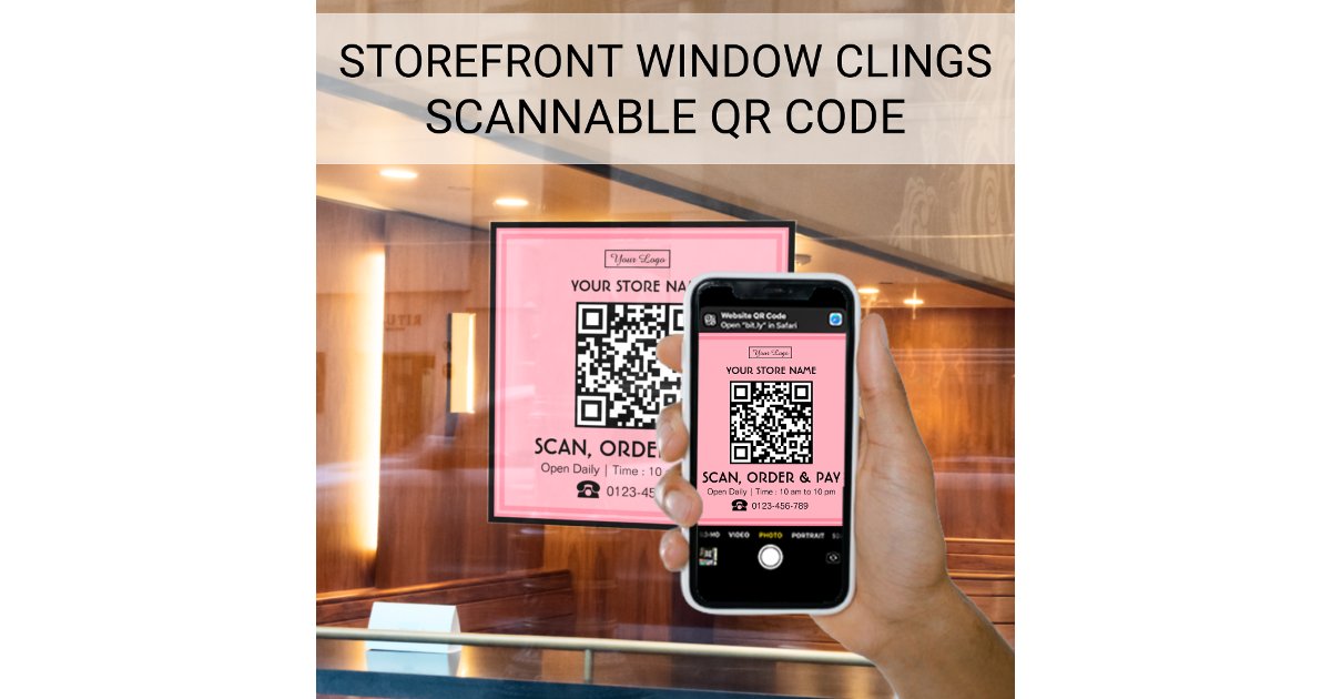 Store Sign Scannable QR Code | Scan, Order and Pay | Zazzle