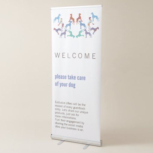 Storefront Welcome Entry Silhouette Banner | Zazzle