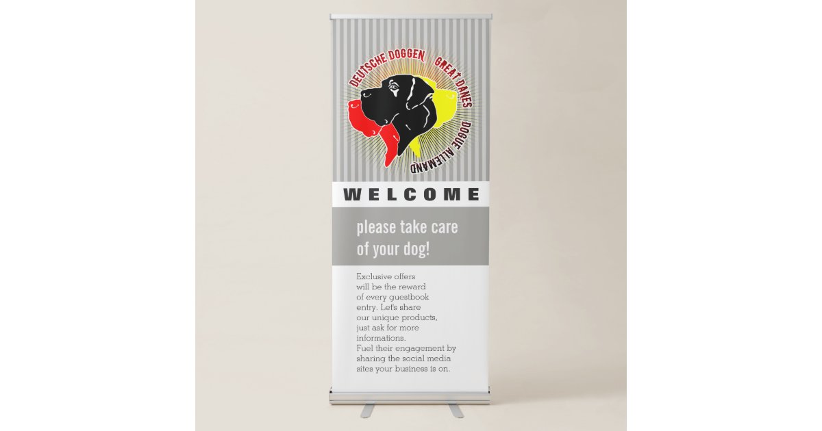 Storefront Welcome Entry Silhouette Banner | Zazzle