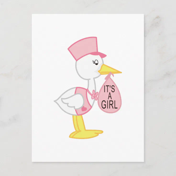 Stork announcement | Zazzle