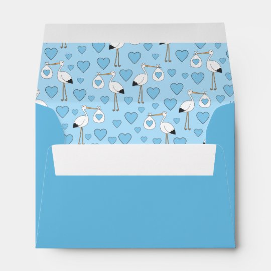Stork Baby Shower Blue Boy Envelope | Zazzle.com