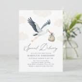 Stork Baby Shower Invitation | Zazzle