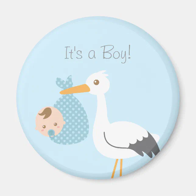 Stork Delivers Baby Boy Its a Boy Magnet | Zazzle