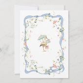 Stork Ribbon and Bow Baby Shower Invitation | Zazzle
