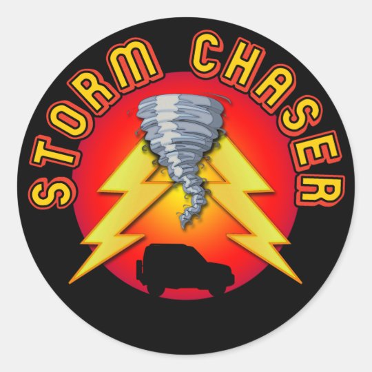 Storm Chaser Classic Round Sticker | Zazzle.com