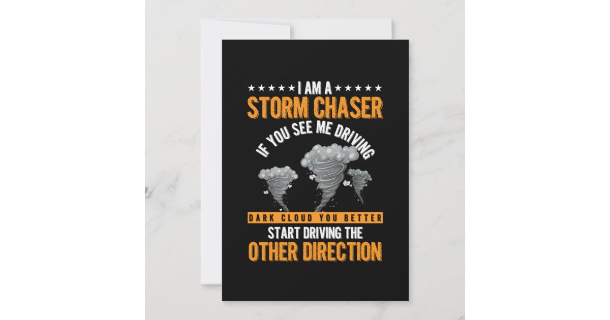 Storm Chaser Hurricane Wind Tornado Chasing Gift Invitation | Zazzle