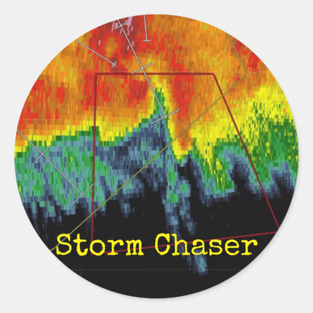 Storm Chaser Radar Image Classic Round Sticker | Zazzle