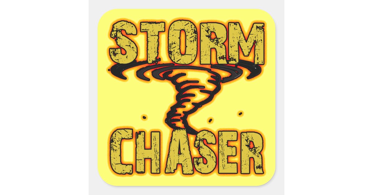 Storm Chaser Square Sticker | Zazzle