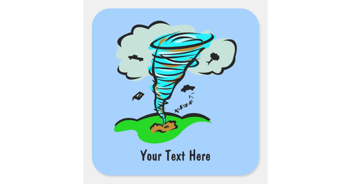 Storm Chaser Tornado Twister Weather Meteorology Square Sticker | Zazzle