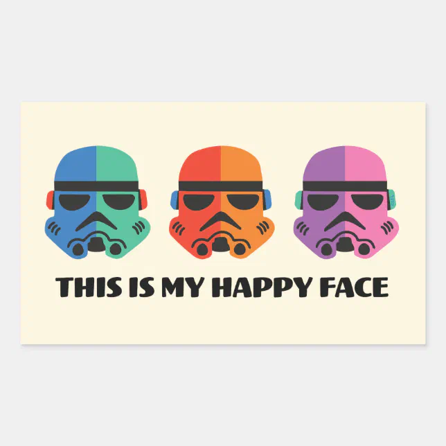Stormtroopers | This Is My Happy Face Rectangular Sticker | Zazzle