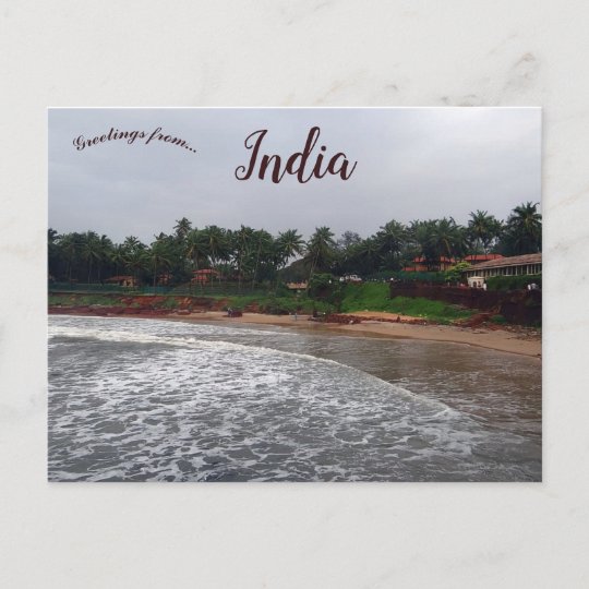 Stormy Beach in Goa India Postcard | Zazzle.com