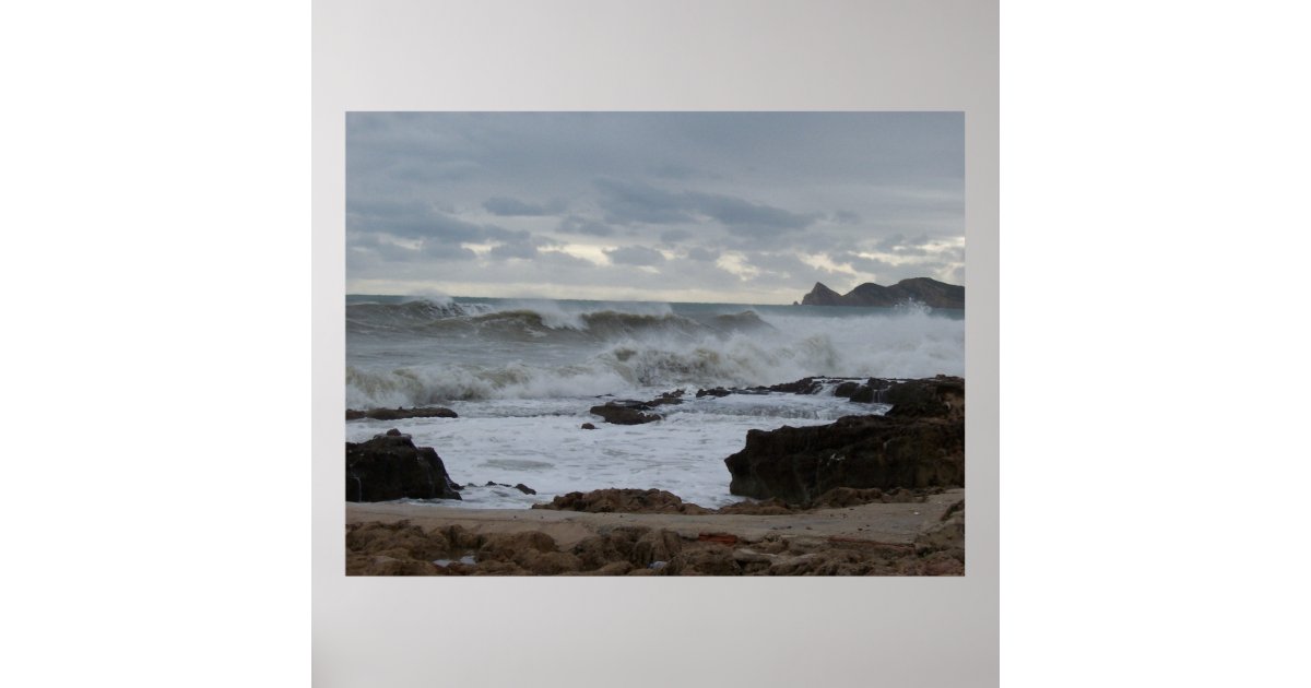 Stormy Sea Poster | Zazzle