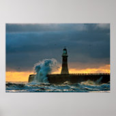 Stormy Seas at Roker Poster/Print Poster | Zazzle