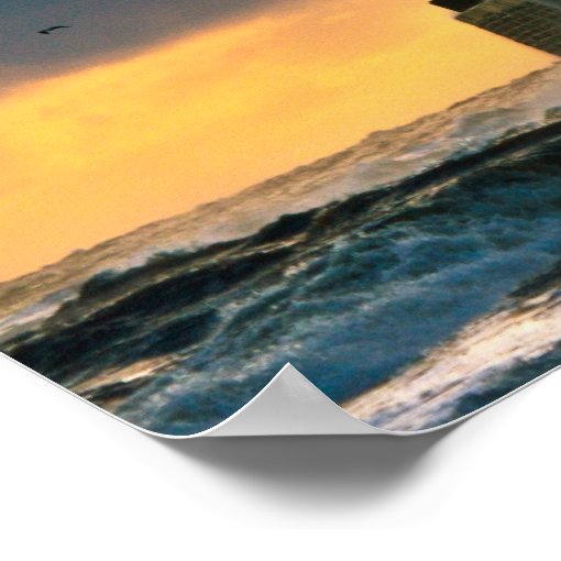 Stormy Seas at Roker Poster/Print Poster | Zazzle