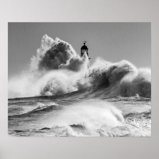 Stormy Seas at Roker Poster/Print Poster | Zazzle.com