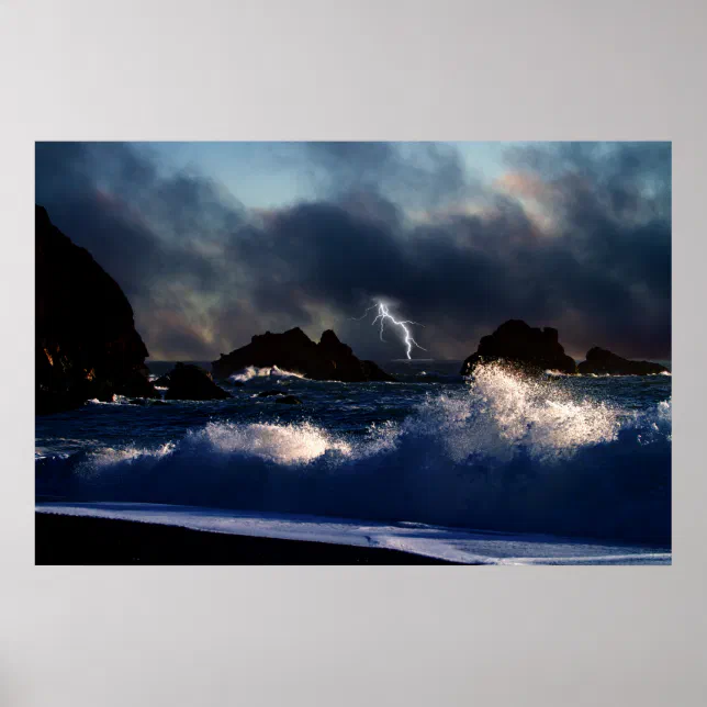 Stormy Seas Poster | Zazzle