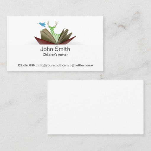 Story Book Children's Author Business Card | Zazzle