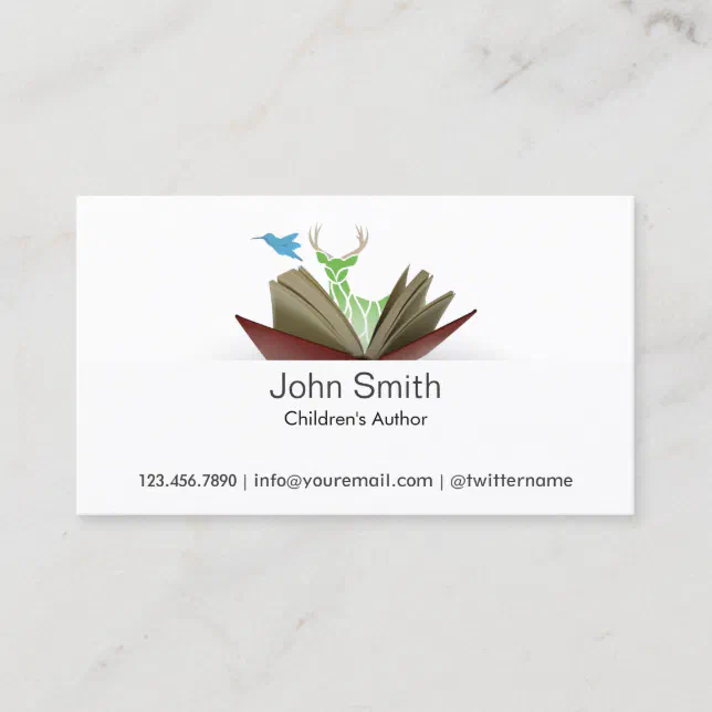 Story Book Children's Author Business Card | Zazzle