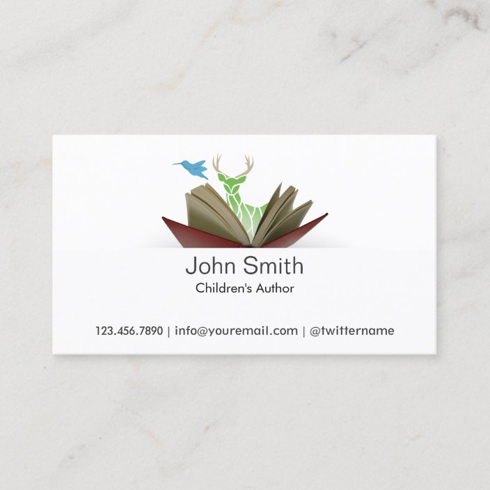 Story Book Children's Author Business Card | Zazzle.com