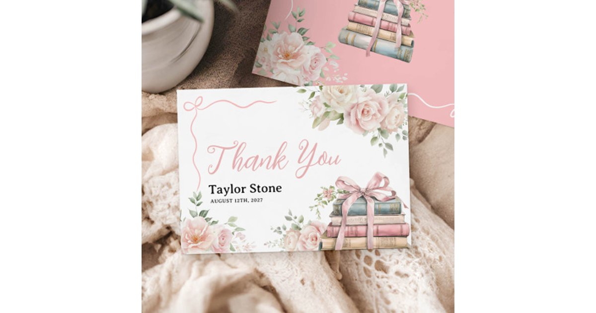 Storybook Baby Shower Thank You Card | Zazzle