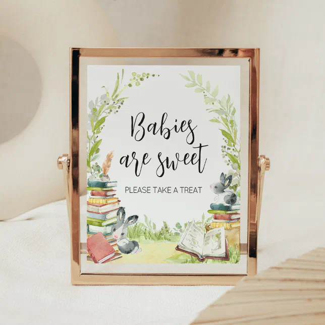 Storybook New Chapter Baby Shower Babies are Sweet Poster | Zazzle