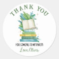 Storybook New Chapter Birthday Classic Round Sticker | Zazzle