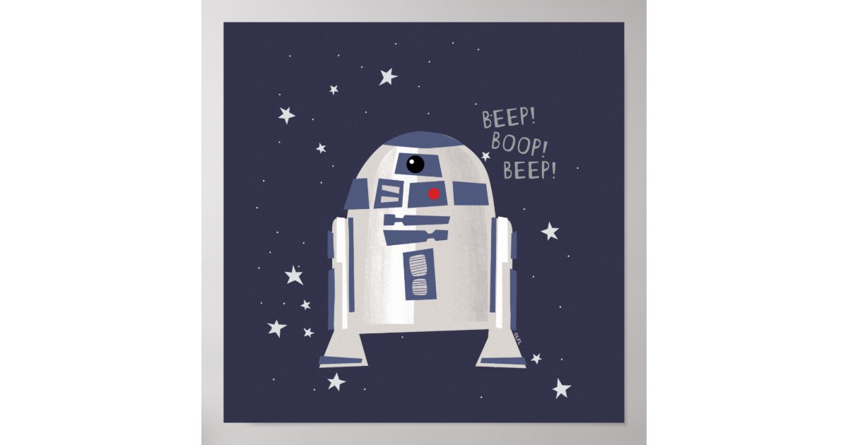 Storybook Style R2-D2 - Beep! Boop! Beep! Poster | Zazzle