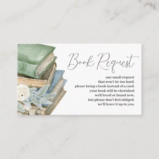 Storybook Themed New Chapter Book Request Enclosure Card | Zazzle