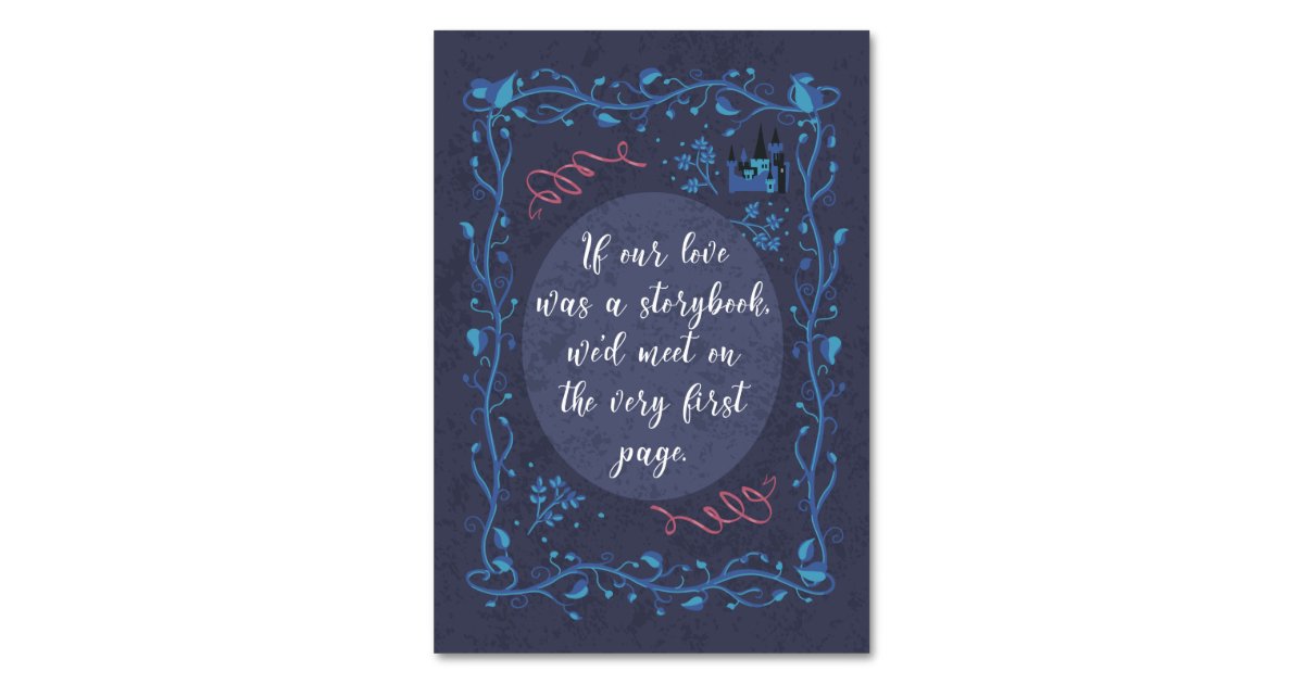Storybook Wedding - Table Card | Zazzle