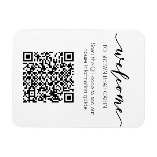 STR Guide QR Code Information guide Rental home Magnet | Zazzle