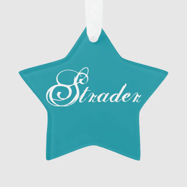 "Strader" Star Ornament | Zazzle