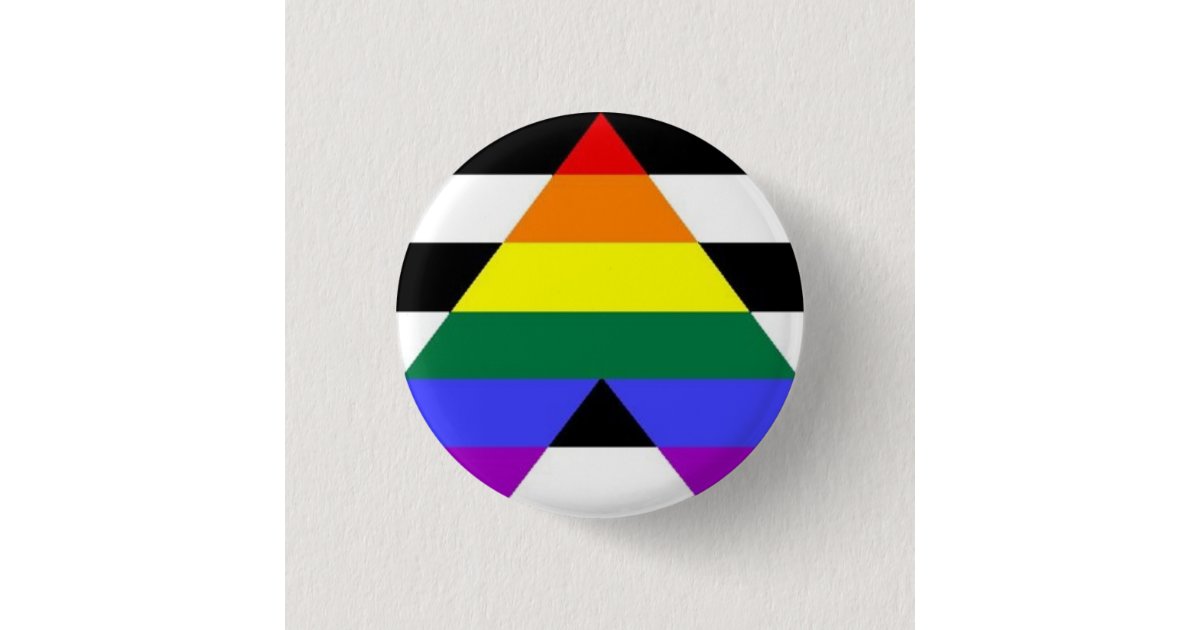 Straight Ally Flag Button | Zazzle
