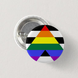 Straight Ally Flag Button | Zazzle