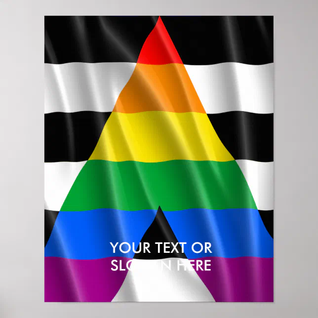 STRAIGHT ALLY FLAG POSTER | Zazzle