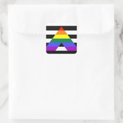 Straight Ally flag Square Sticker | Zazzle