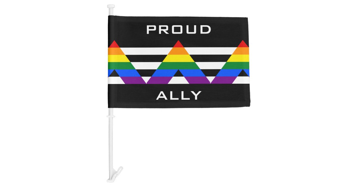 Straight Ally Pride Car Flag | Zazzle