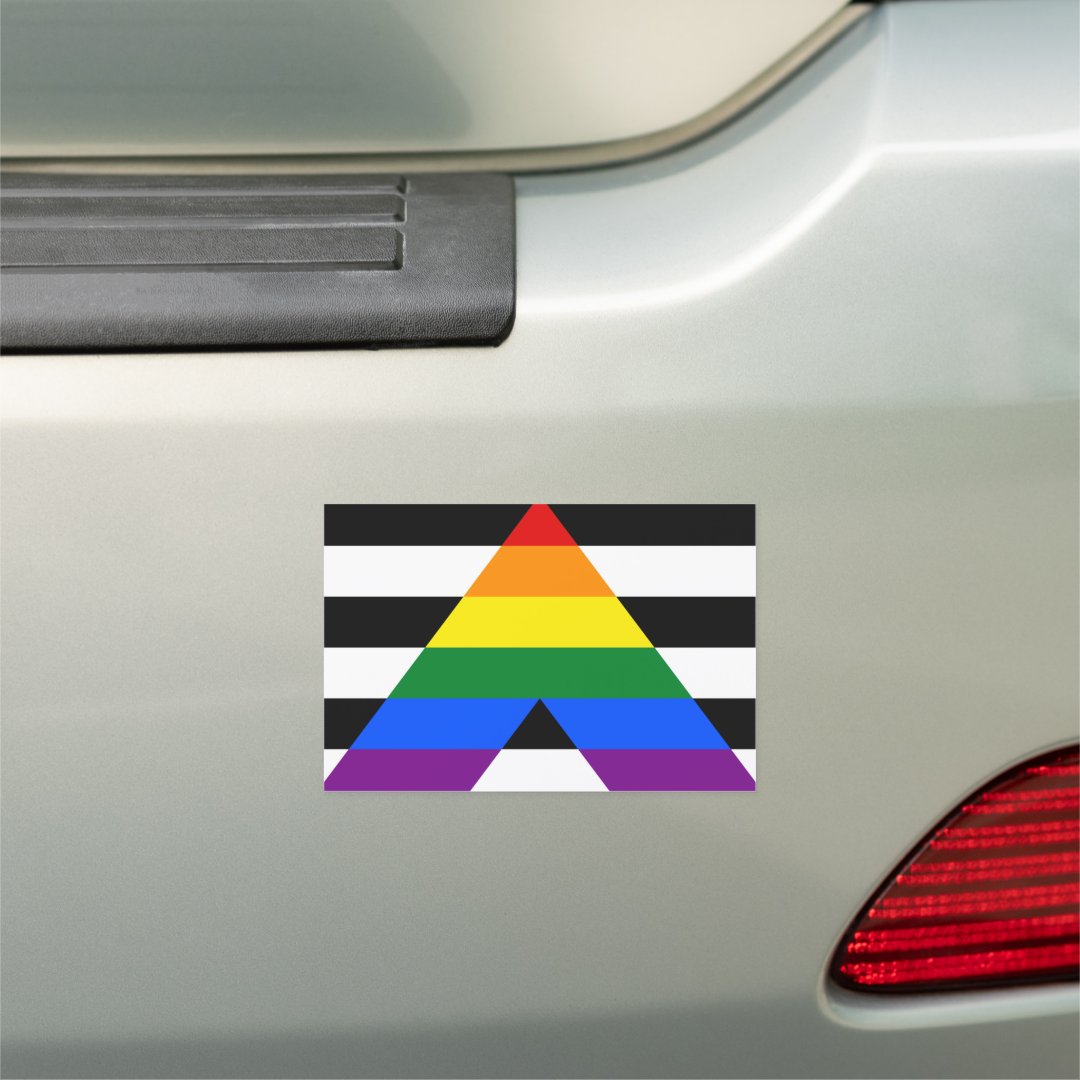 Straight Ally Pride Car Magnet | Zazzle