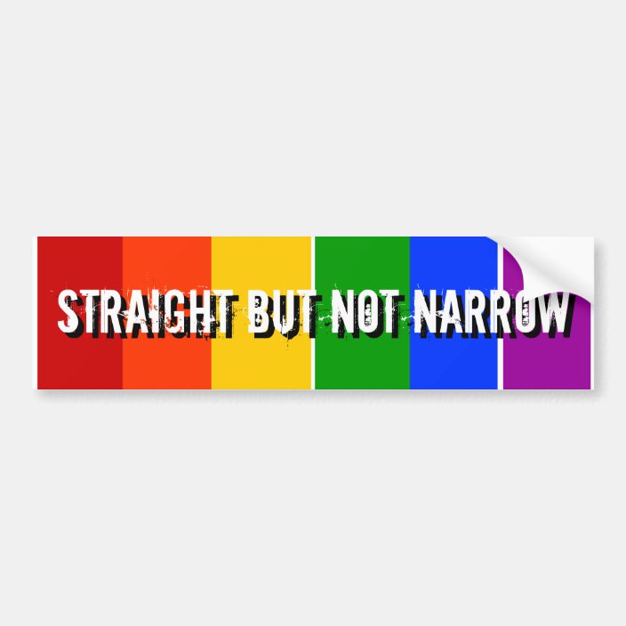 STRAIGHT BUT NOT NARROW BUMPER STICKER | Zazzle.com