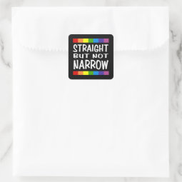 Straight But Not Narrow Sticker - Square | Zazzle