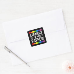 Straight But Not Narrow Sticker - Square | Zazzle